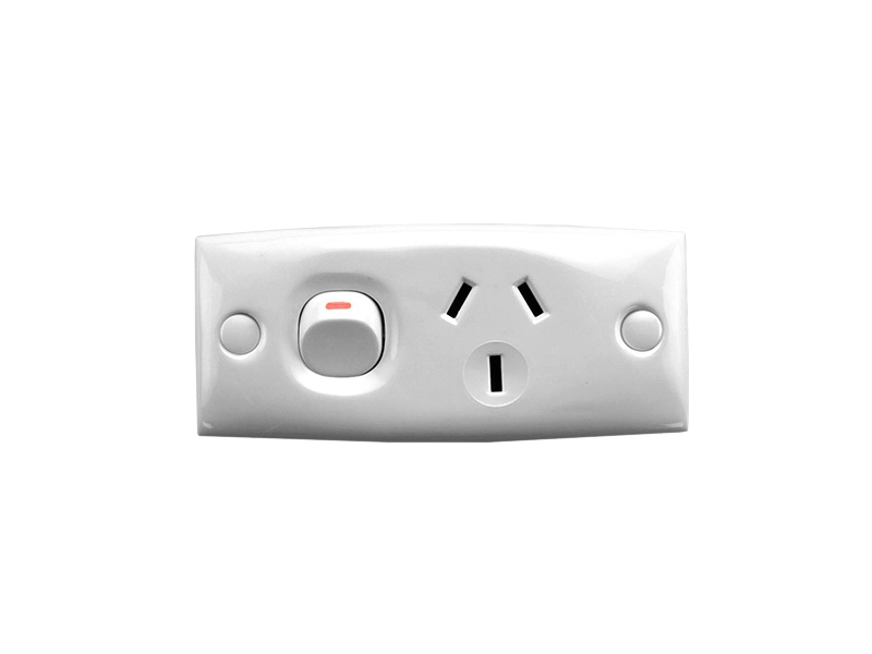 Clipsal - 16 - Single Switch Socket Outlet, 250V,10A, Skirt Mount