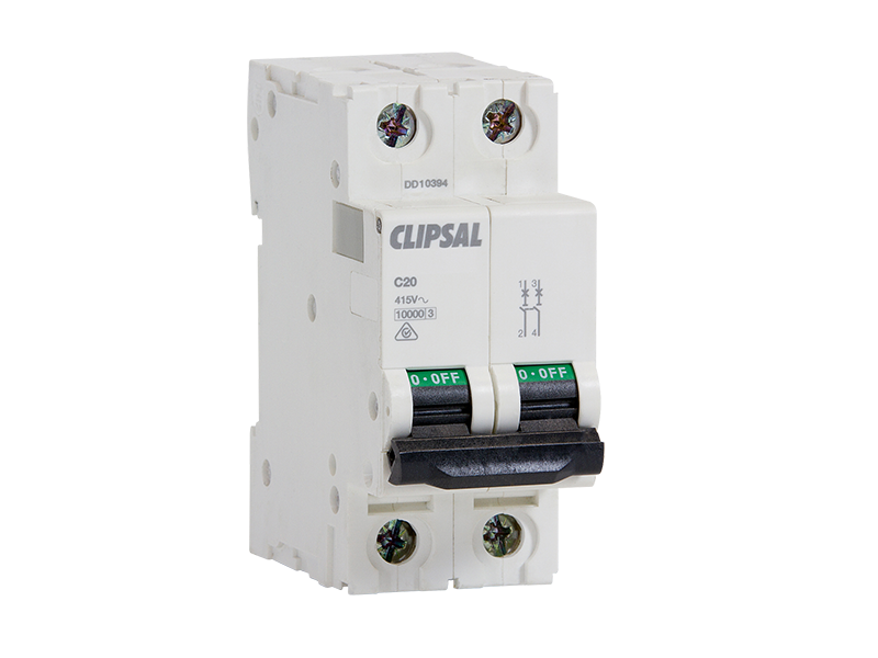 Clipsal - 4CB263/10 - Miniature Circuit Breaker, 2 Module, 2 Pole, 63A ...